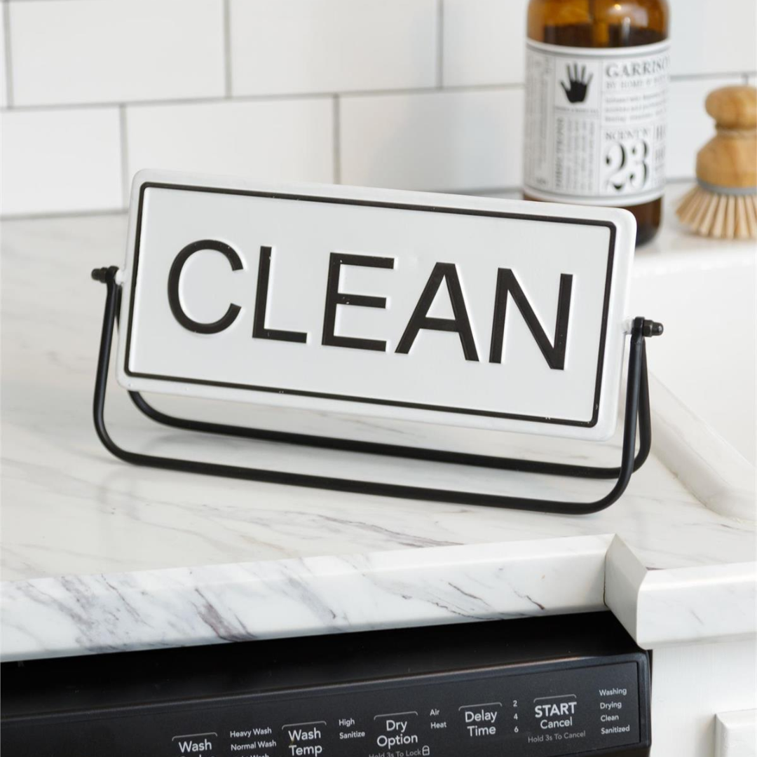 Clean Dirty Rustic Flip Sign – Blueberry Lane Shop