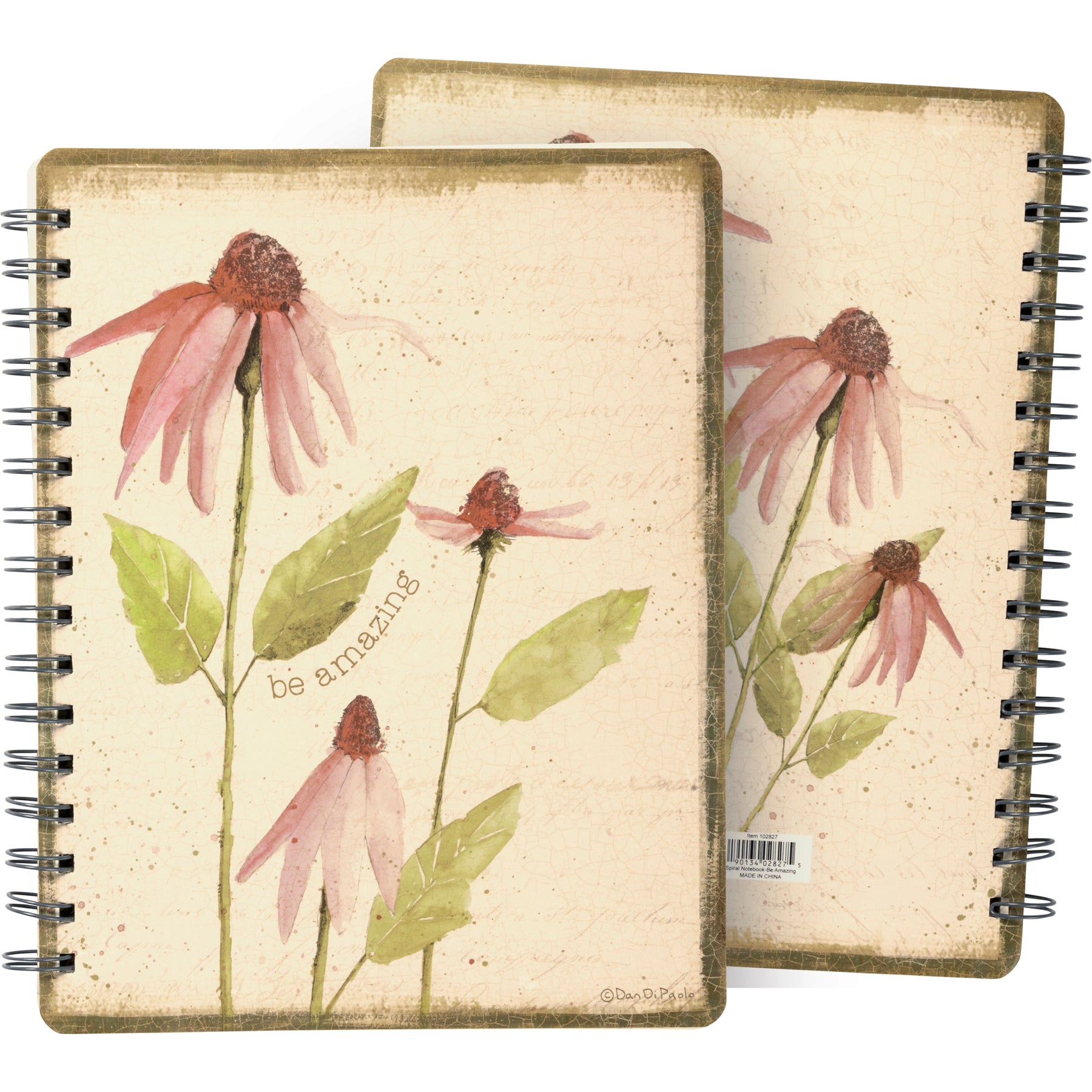 💙 Be Amazing Pink Floral Spiral Notebook – Blueberry Lane Shop