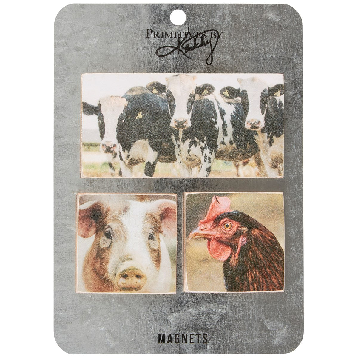 Set of 3 Farm Animals Cow Pig Chicken Magnet Set – Blueberry Lane Shop