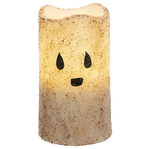 Grungy Ghost 5" Timer LED Pillar Candle – Blueberry Lane Shop