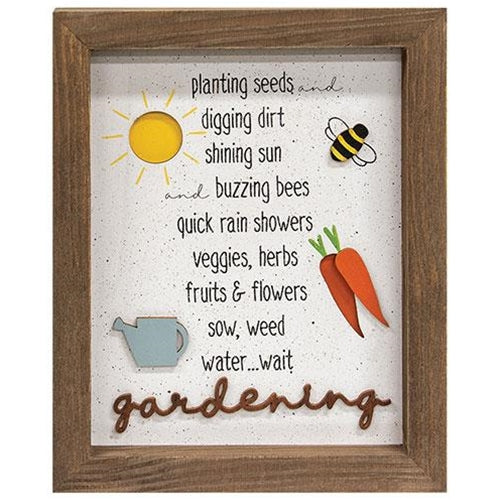 Gardening Planting Seeds 10" Shadowbox Frame – Blueberry Lane Shop