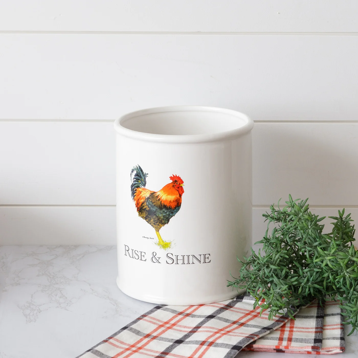 Rise & Shine Rooster Ceramic Crock – Blueberry Lane Shop