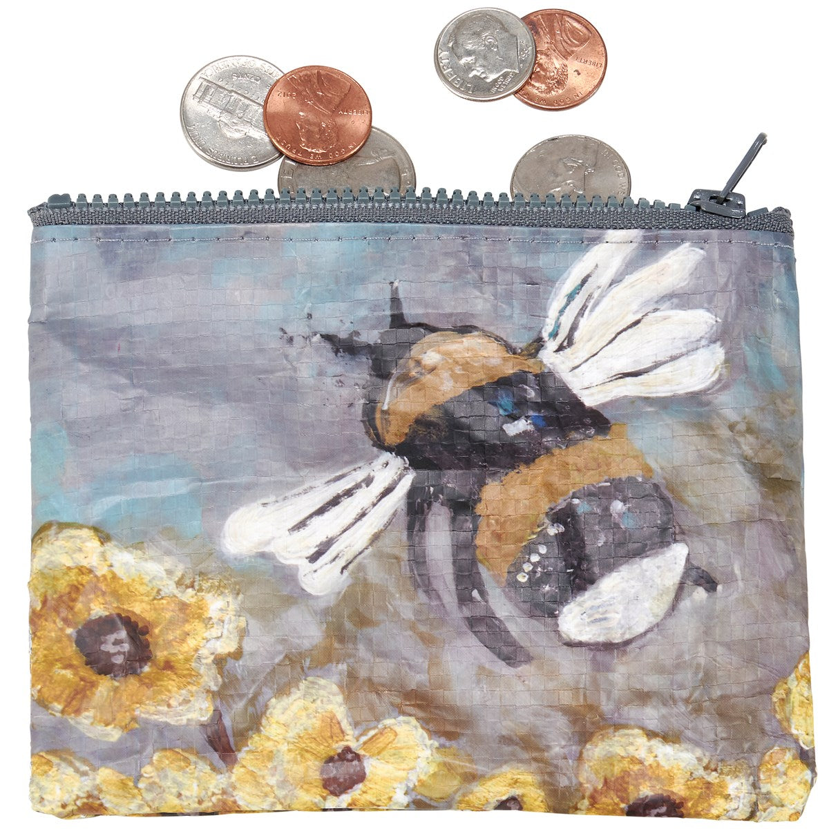 Bumblebee Zipper Recycled Plastic Wallet – Blueberry Lane Shop