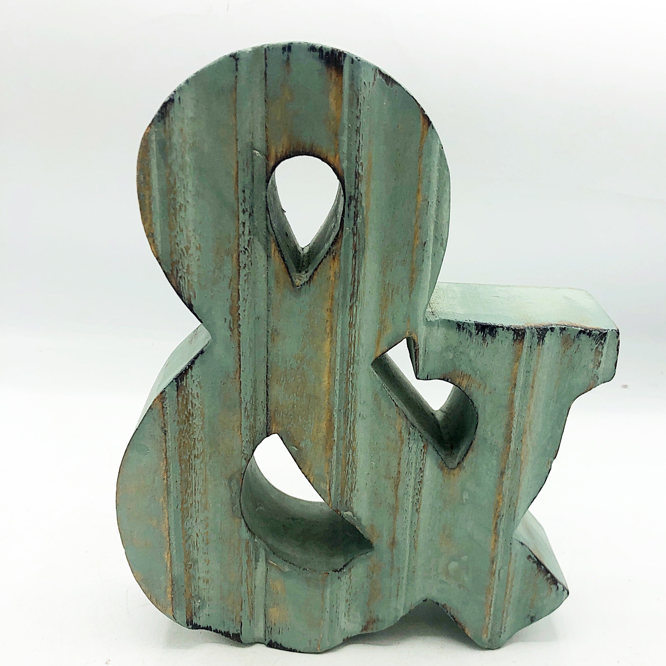 Cynthia Rowley Rustic Ampersand & Shelf Sitter 8" H – Blueberry Lane Shop