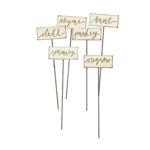 💙 Set of 6 Herb Plant Nameplate Picks – Blueberry Lane Shop