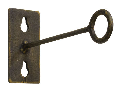 Black Metal Wall Bracket - 5" Arm with Round Hanging Ring – Blueberry ...