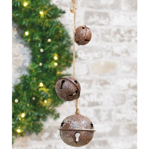 Vintage-Style Glitter Rusty Bells Trio String – Blueberry Lane Shop
